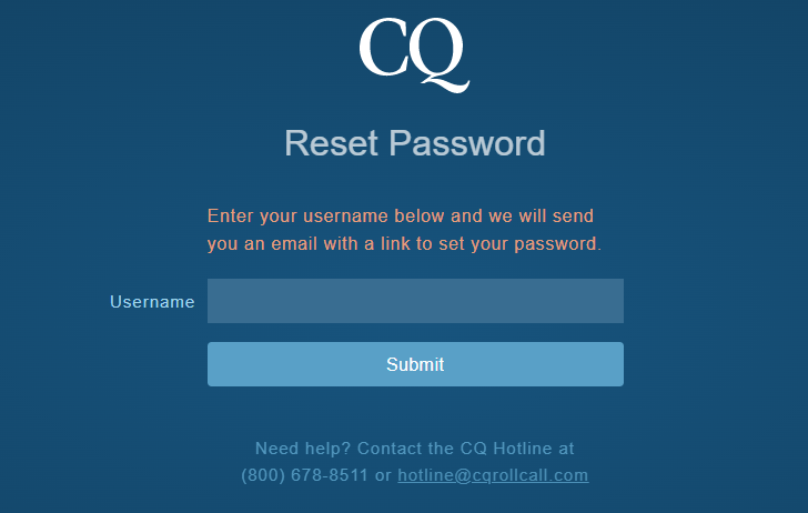 Unable to Log in to CQ Federal Account – CQ