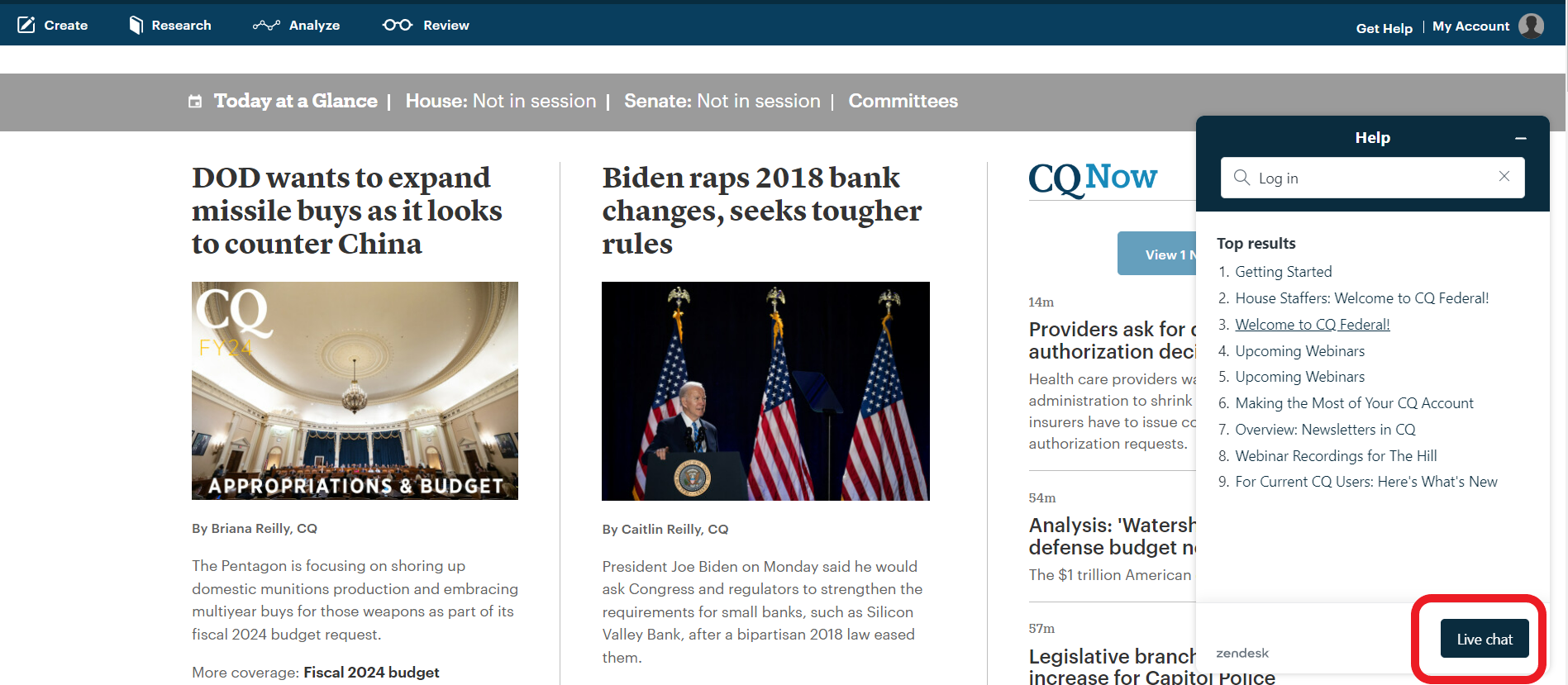 Unable to Log in to CQ Federal Account – CQ