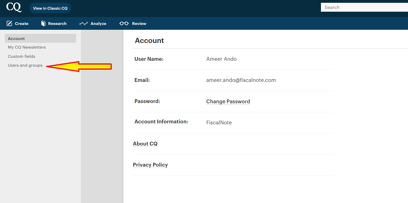 Finding Your CQ User List – CQ