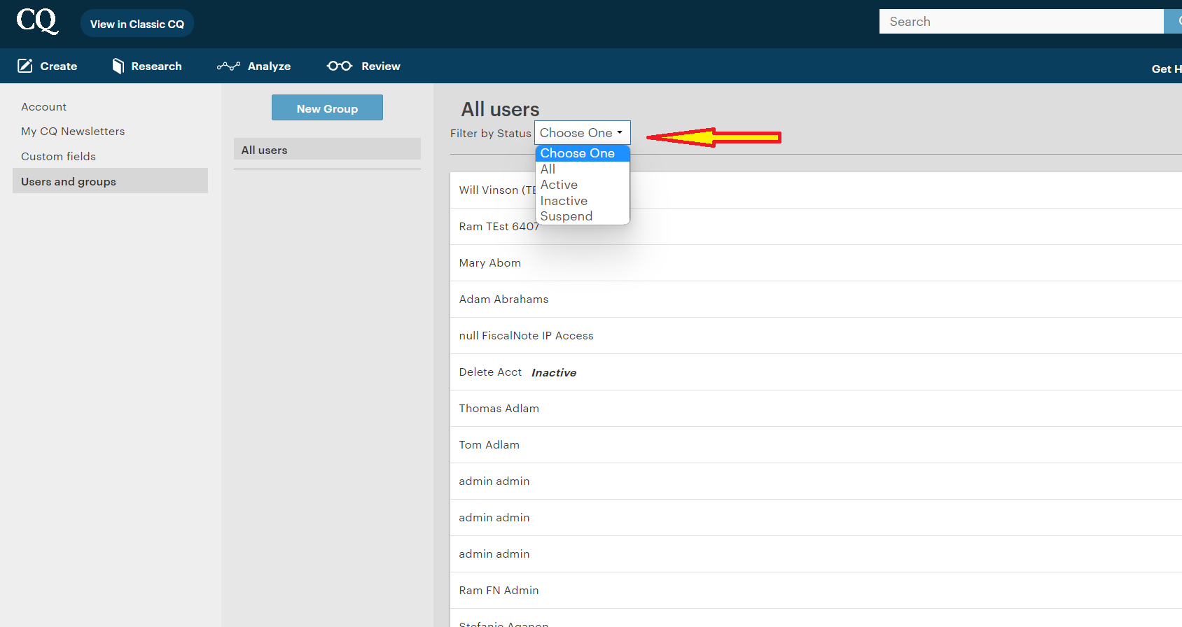 Finding Your CQ User List – CQ