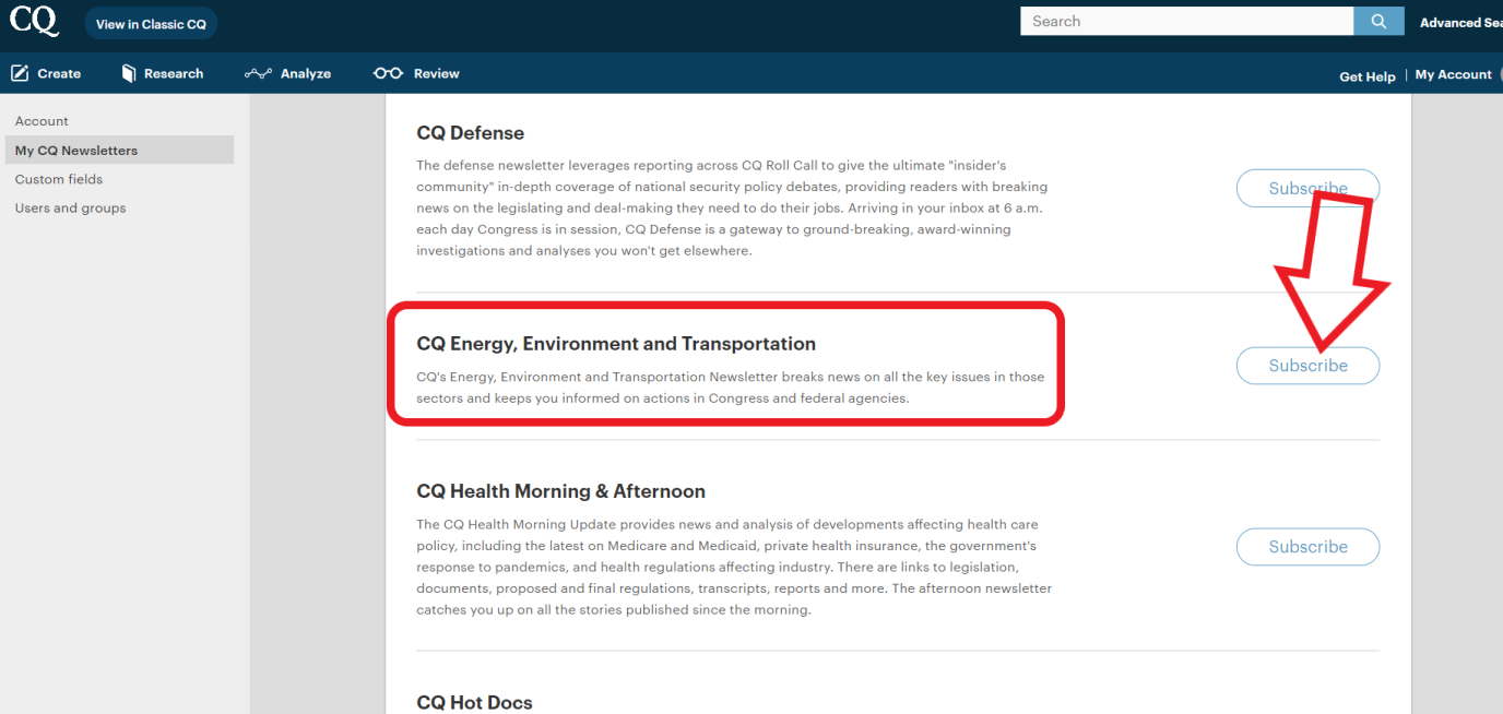 CQ Energy, Environment and Transportation Newsletter – CQ